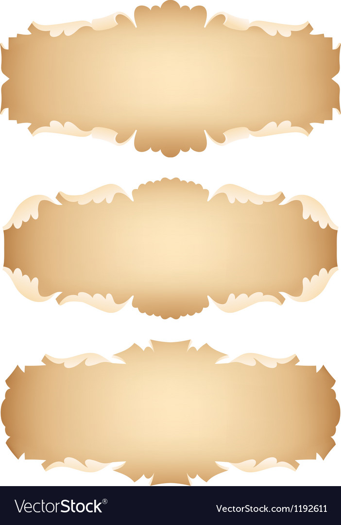 Ancient scrolls set Royalty Free Vector Image - VectorStock