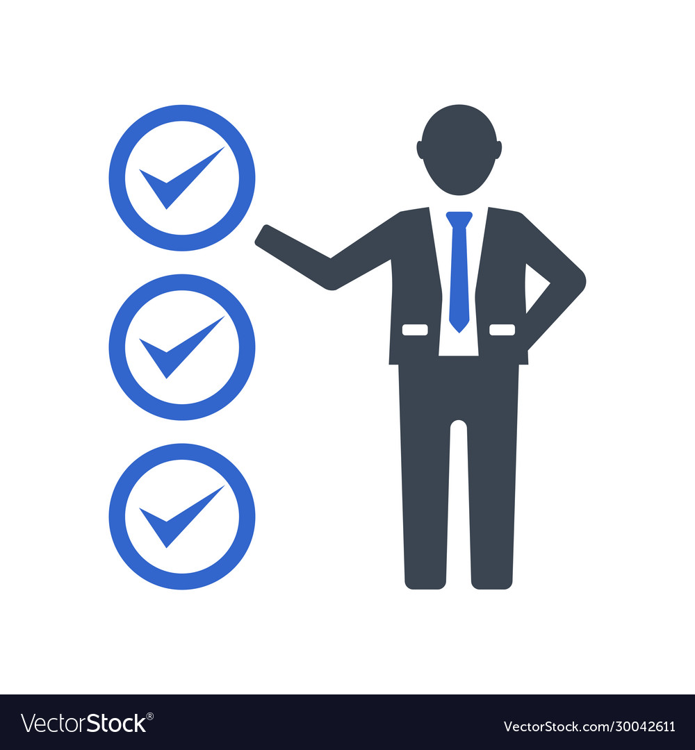 Business task done icon Royalty Free Vector Image