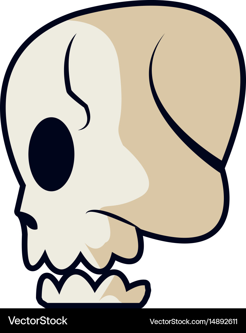 Cartoon skull bone fantasy character Royalty Free Vector