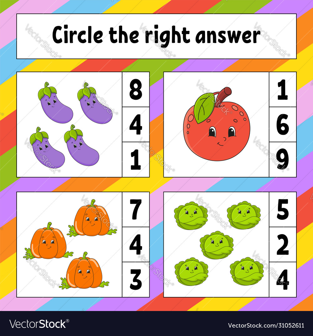 Circle right answer education developing Vector Image