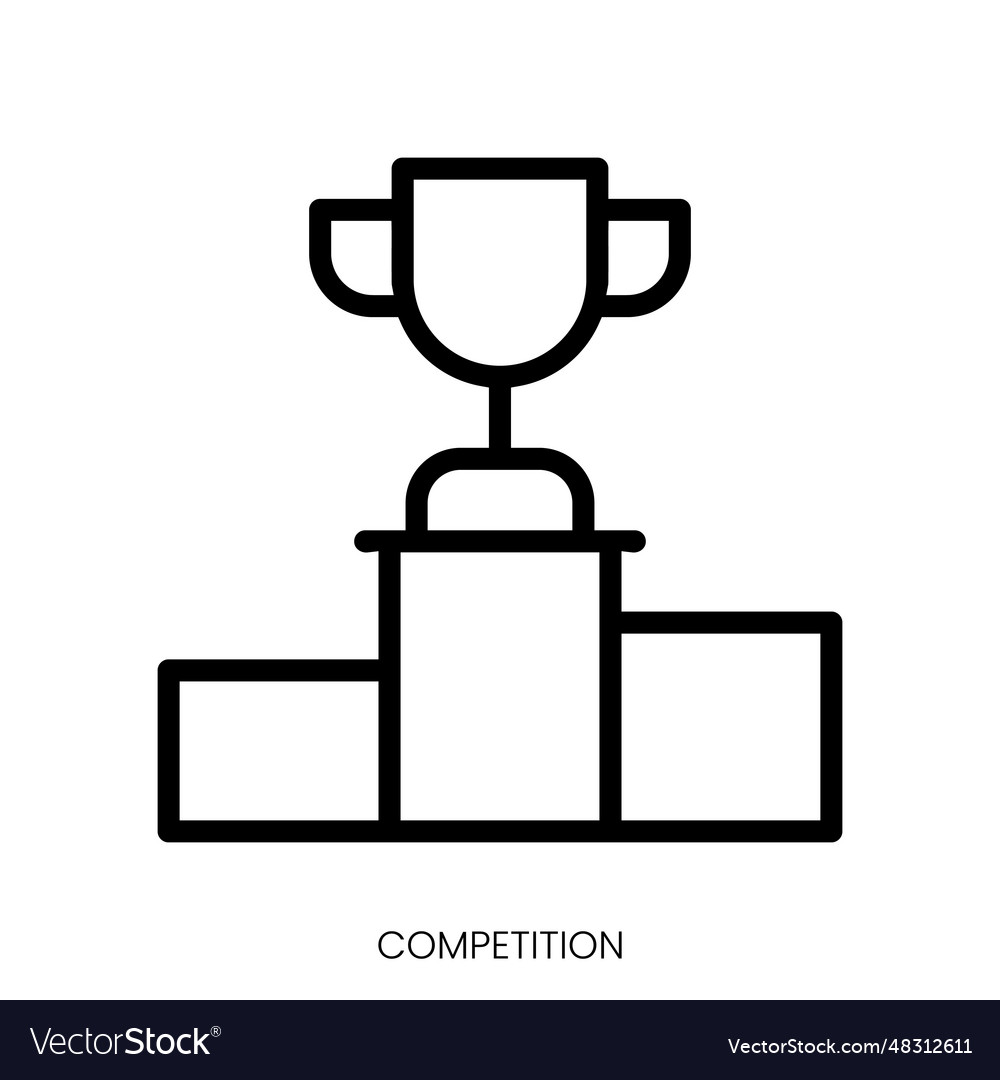 Competition icon line art style design isolated Vector Image