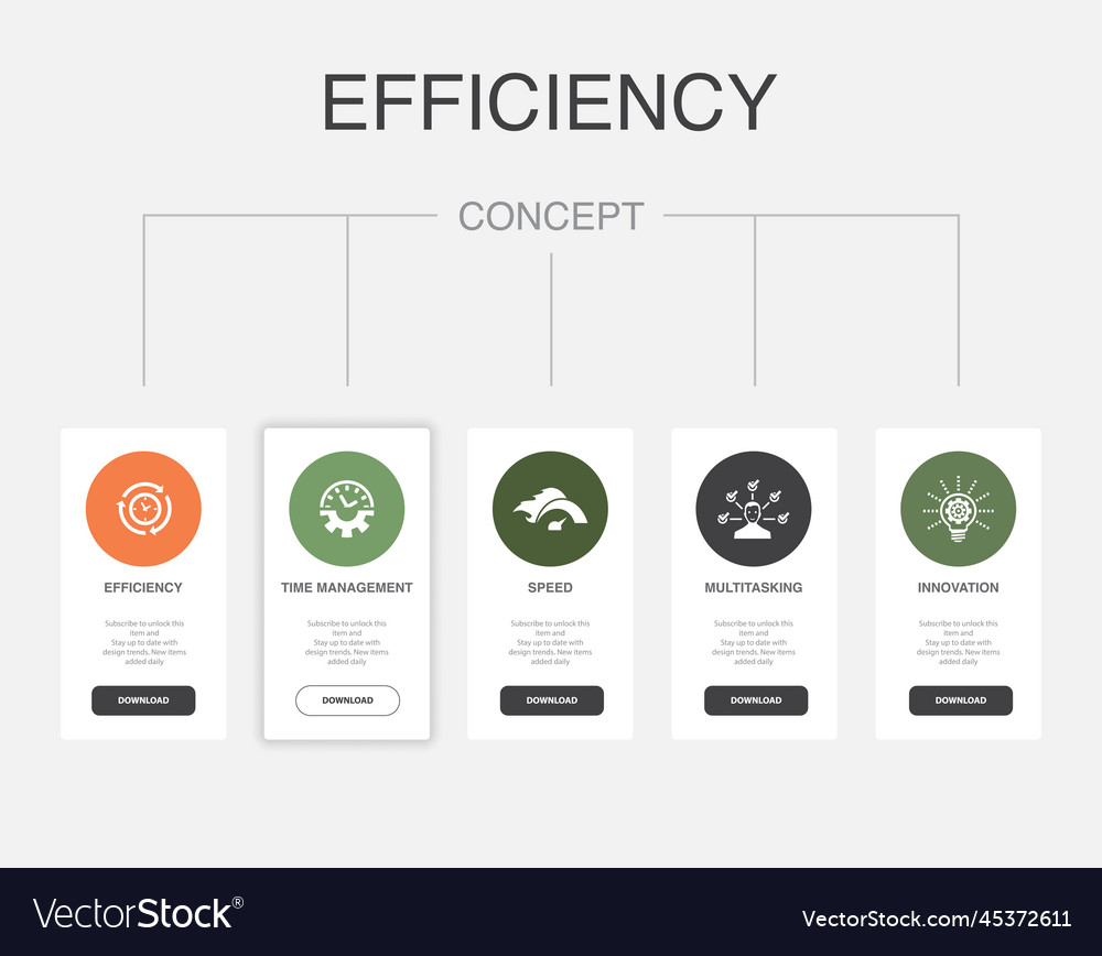 Efficiency time management speed multitasking Vector Image