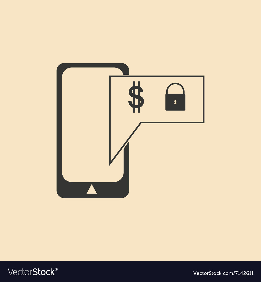 Flat in black and white mobile application Vector Image