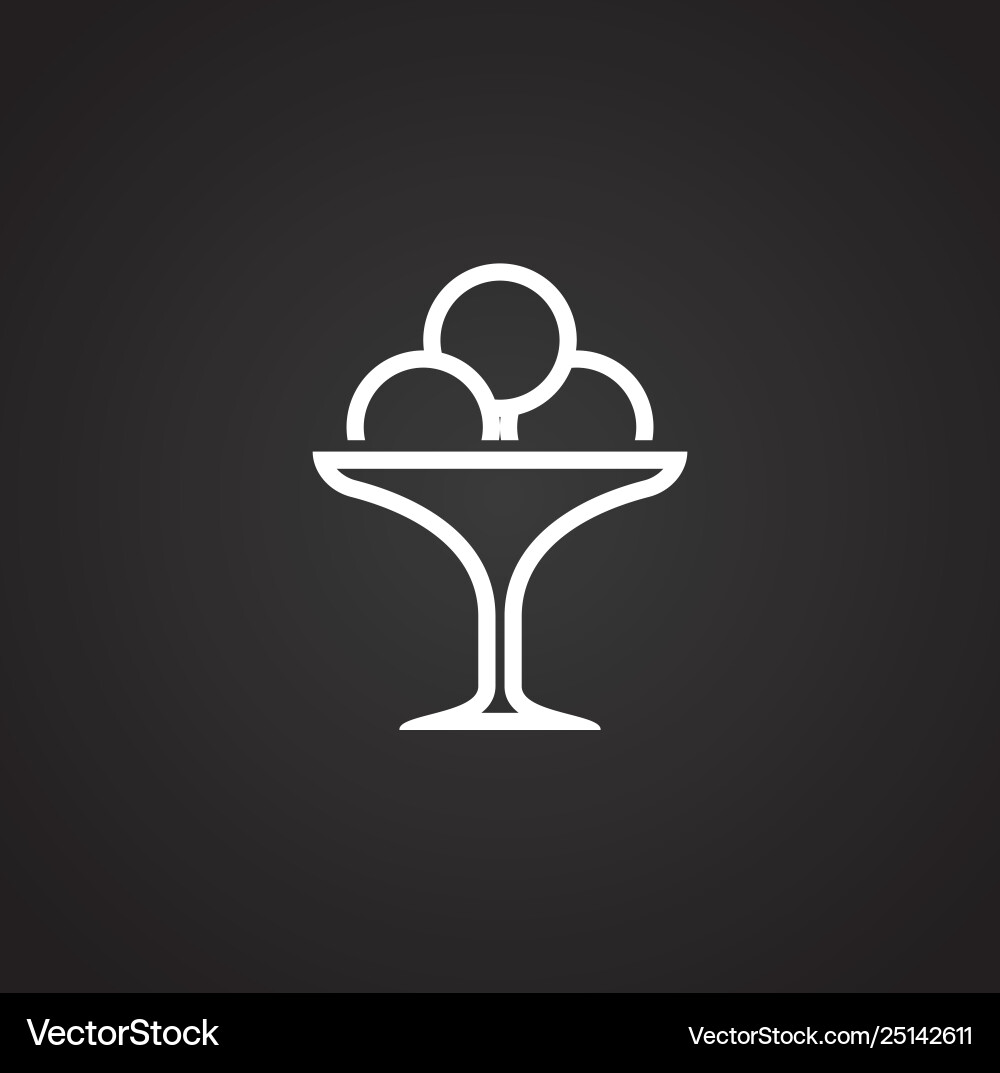 Ice cream icon on background for graphic and web Vector Image