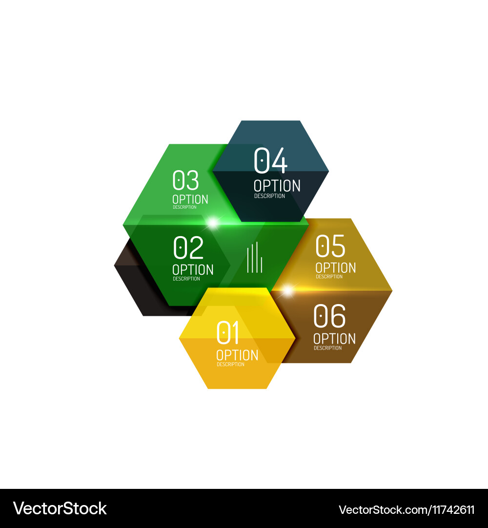 Infographic modern templates - geometric shapes Vector Image
