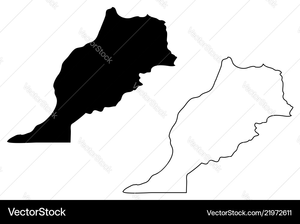 Morocco map Royalty Free Vector Image - VectorStock