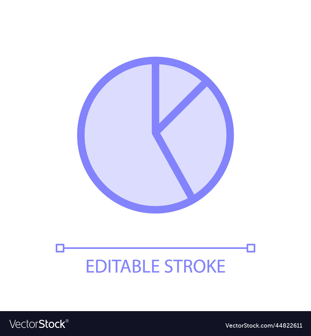Pie chart pixel perfect glassmorphism ui icon Vector Image Pie chart pixel perfect glassmorphism ui icon Vector Image