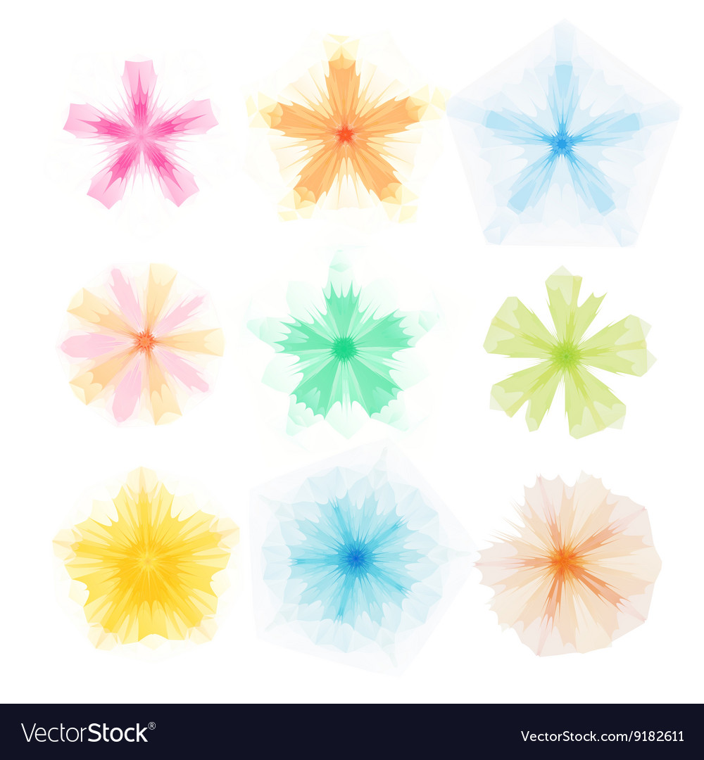 Set triangle round patterns Royalty Free Vector Image