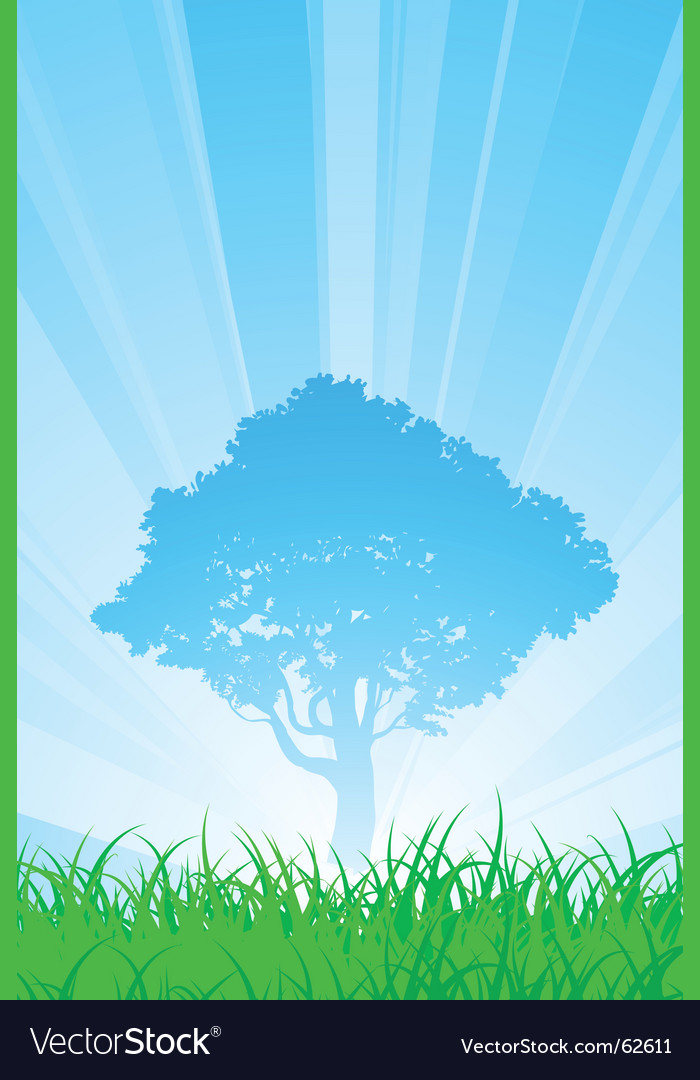 Summer tree Royalty Free Vector Image - VectorStock