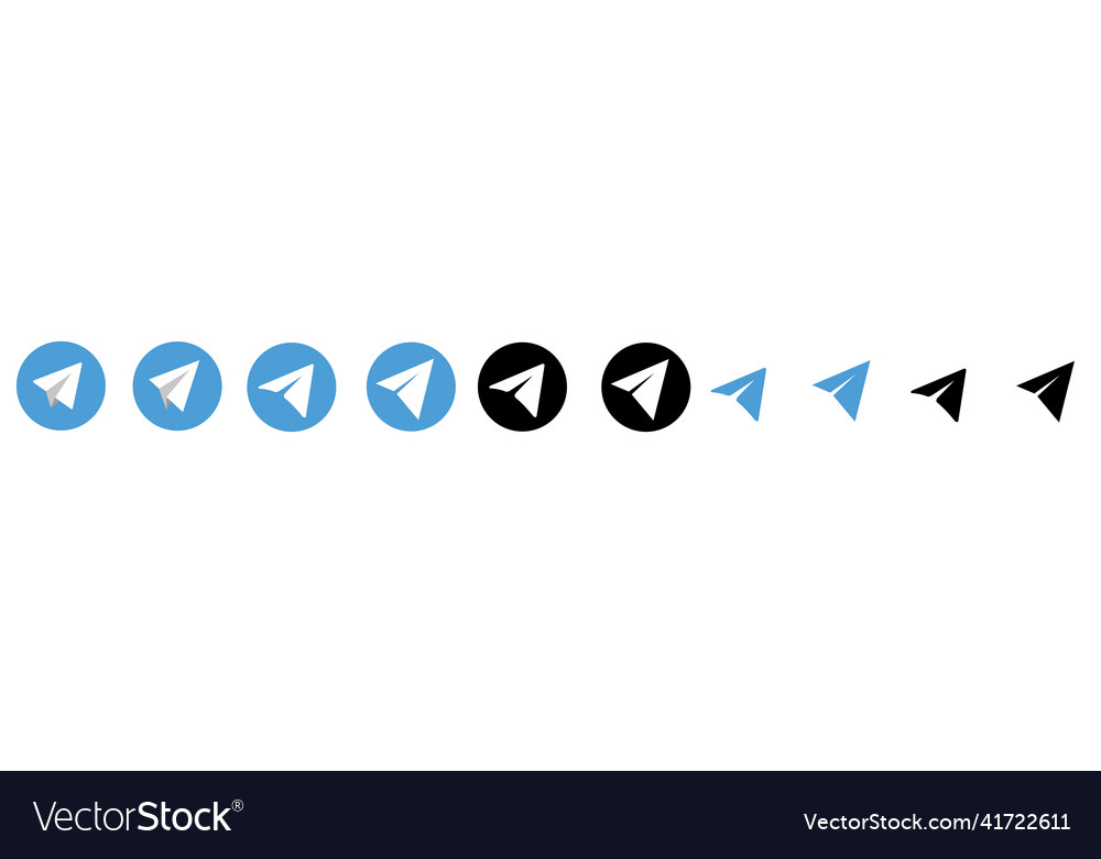 Telegram logo button icon Royalty Free Vector Image