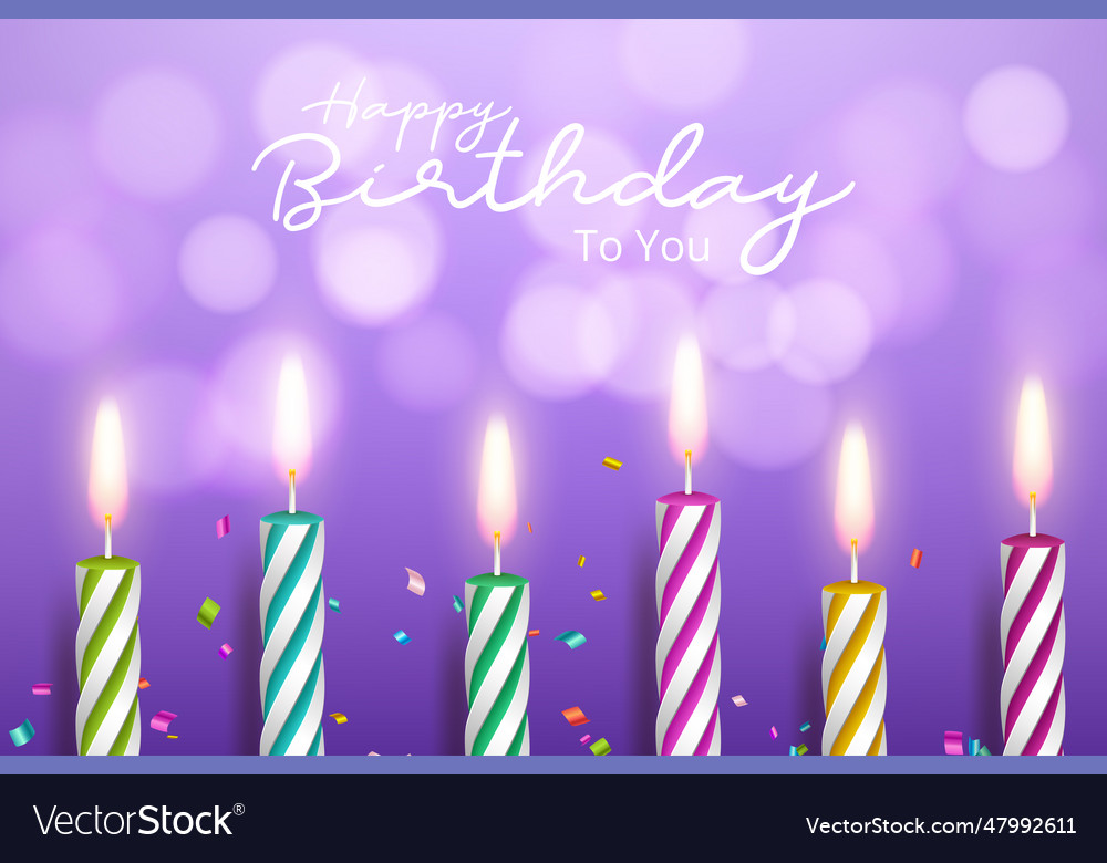 Template for happy birthday card with place Vector Image