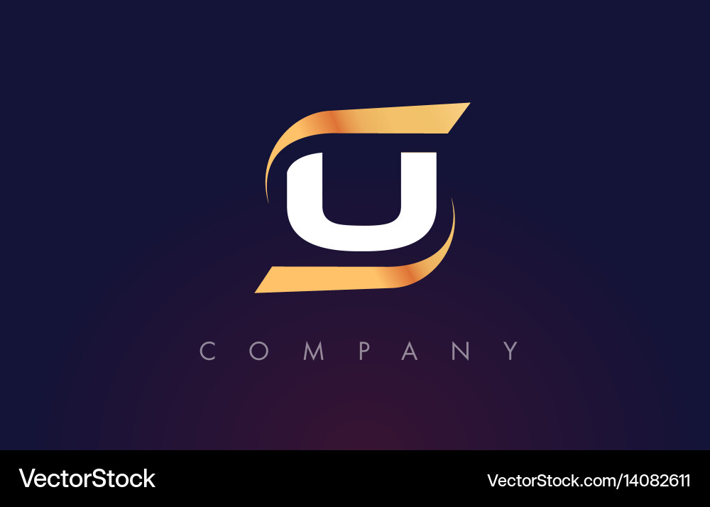 U letter logo design modern letter template Vector Image