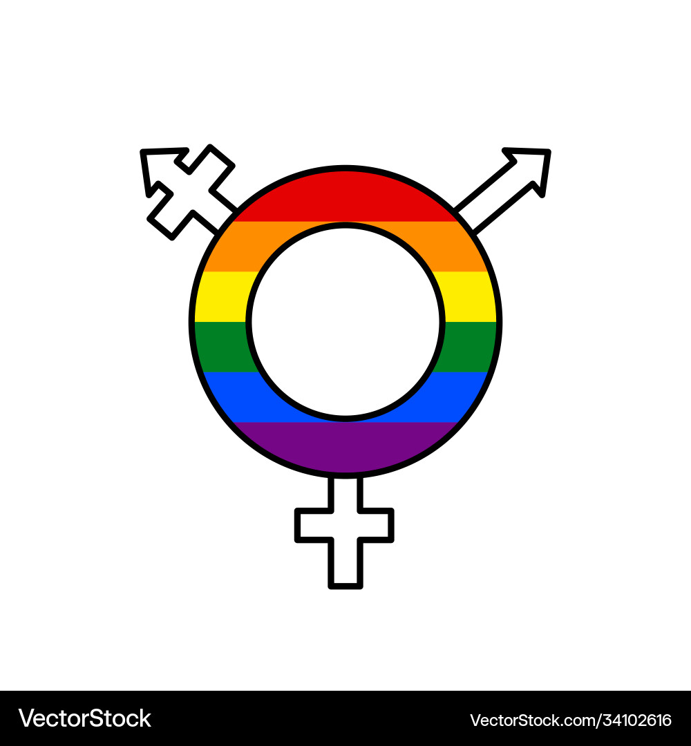 A multicolored lgbt symbol isolated on white Vector Image