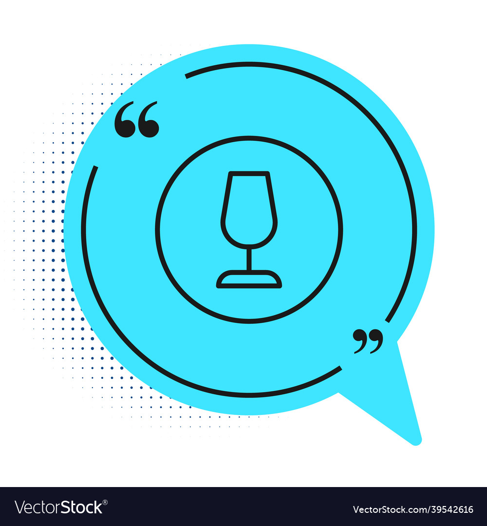 Black line fragile broken glass symbol Royalty Free Vector