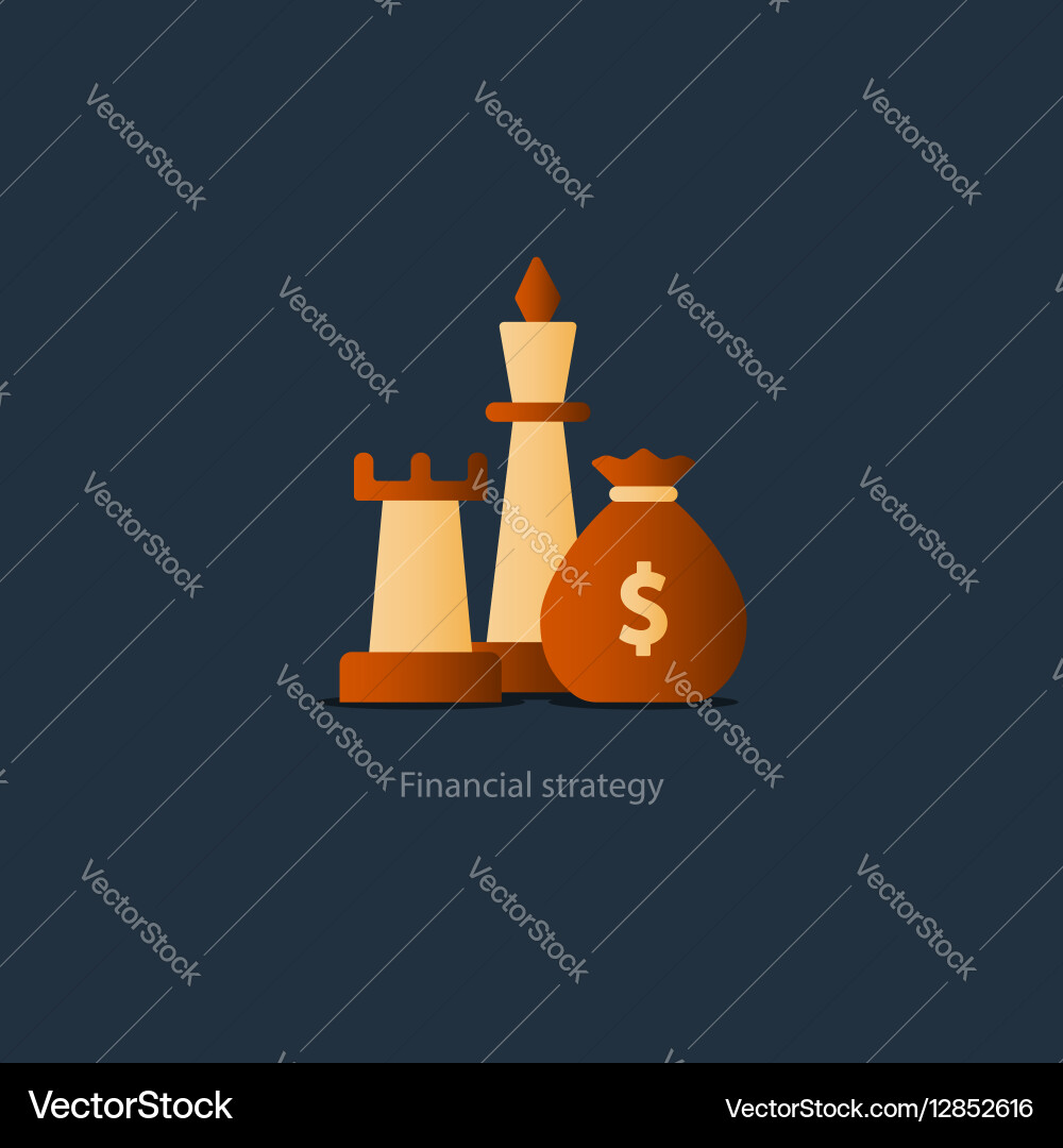 Business strategy icon budget management Vector Image