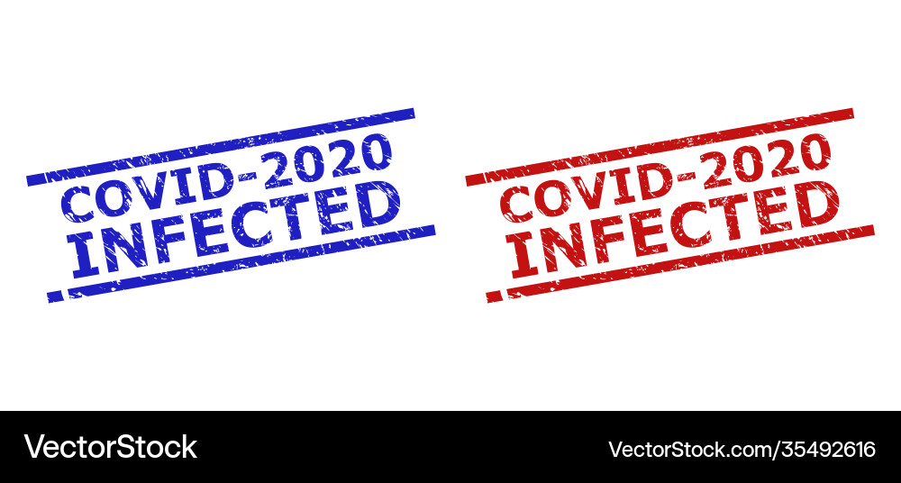 Covid19-2020 infected stamps with corroded surface