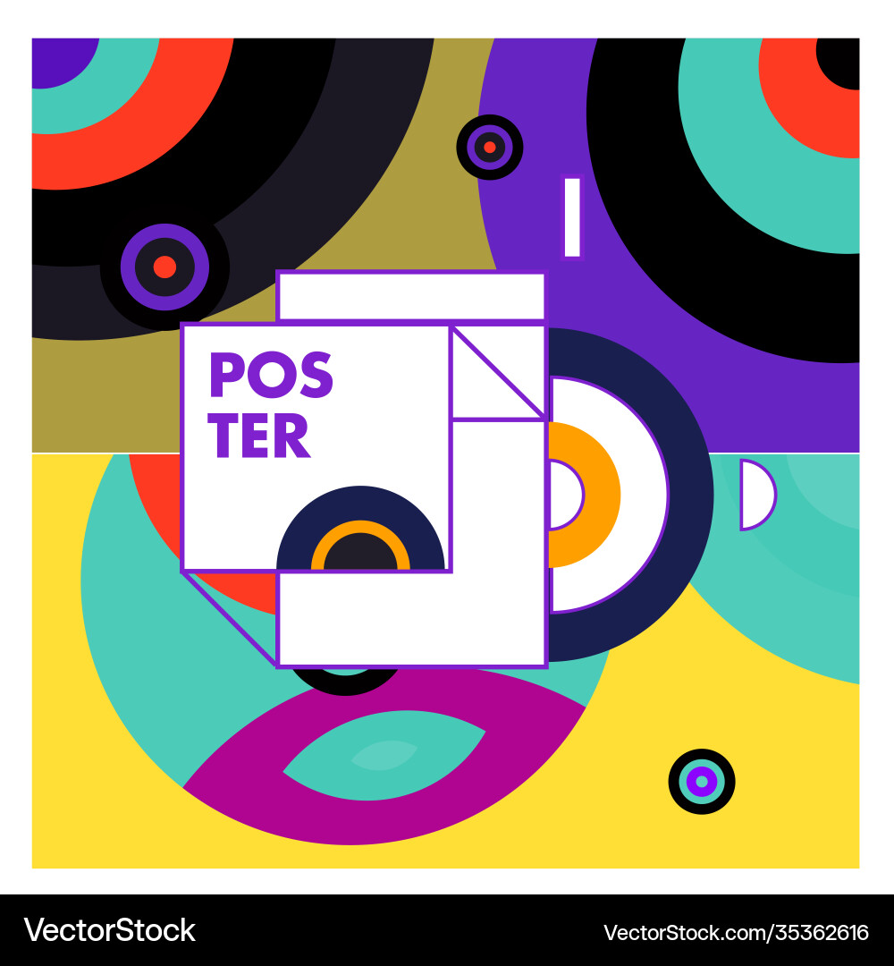 Geometric colorful pattern for poster and banner Vector Image