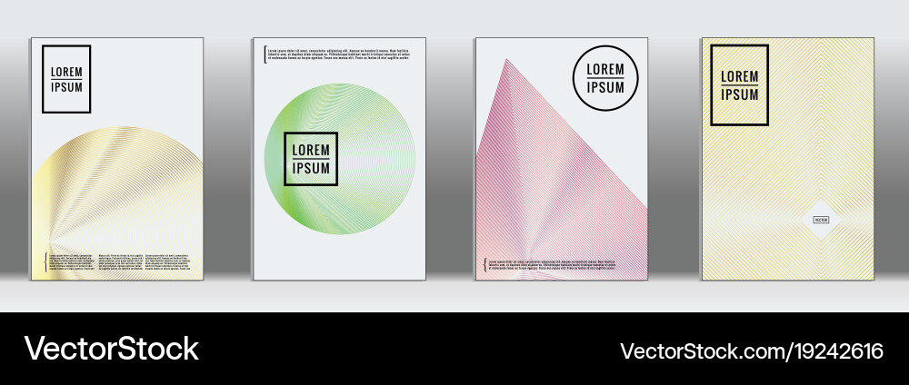 Minimal geometric annual report templates Vector Image