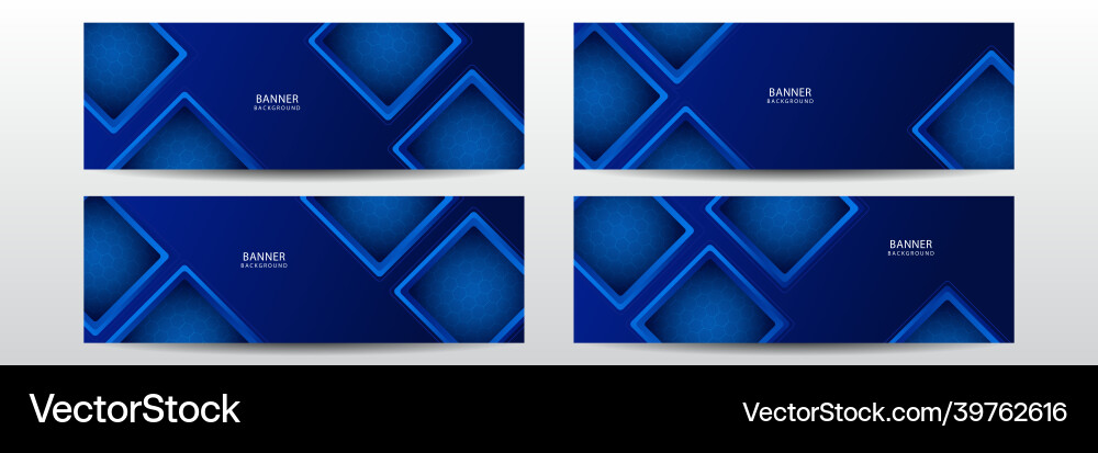 Modern futuristic technology banner blue abstract Vector Image