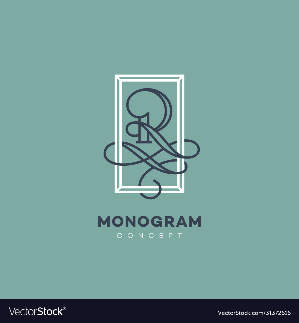 Monogram r Royalty Free Vector Image - VectorStock
