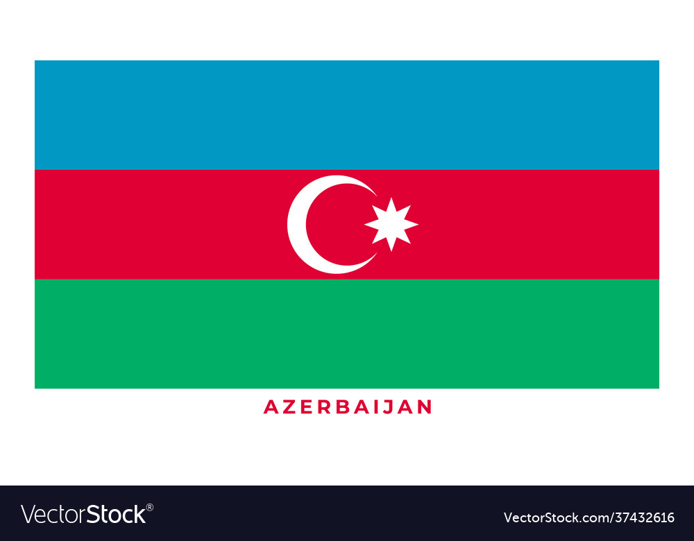 National flag azerbaijan Royalty Free Vector Image