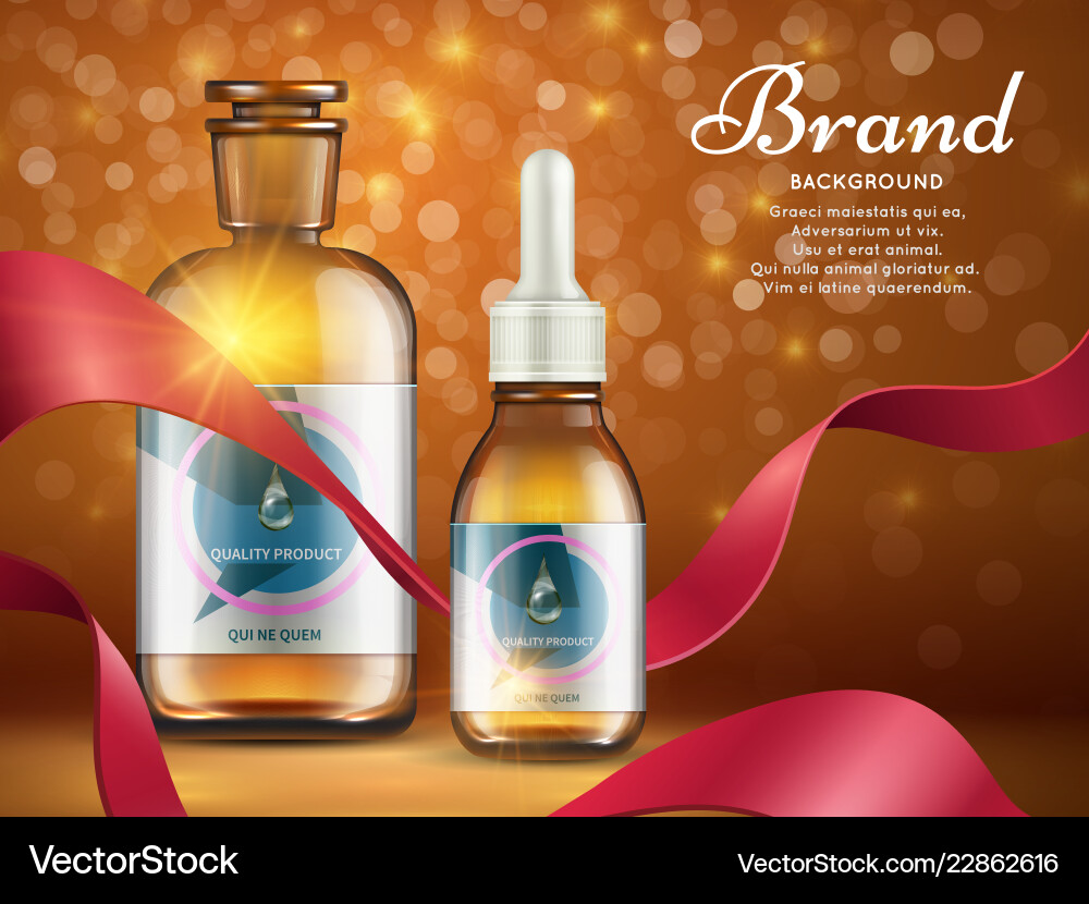 Oil cosmetics background natural Royalty Free Vector Image