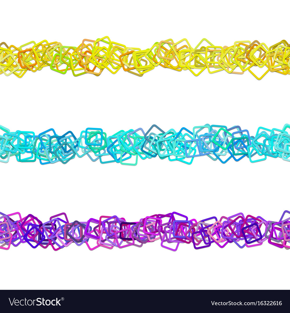 Repeatable square pattern separator line set Vector Image Repeatable square pattern separator line set Vector Image