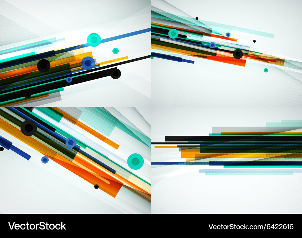 Set of colorful abstract backgrounds Royalty Free Vector