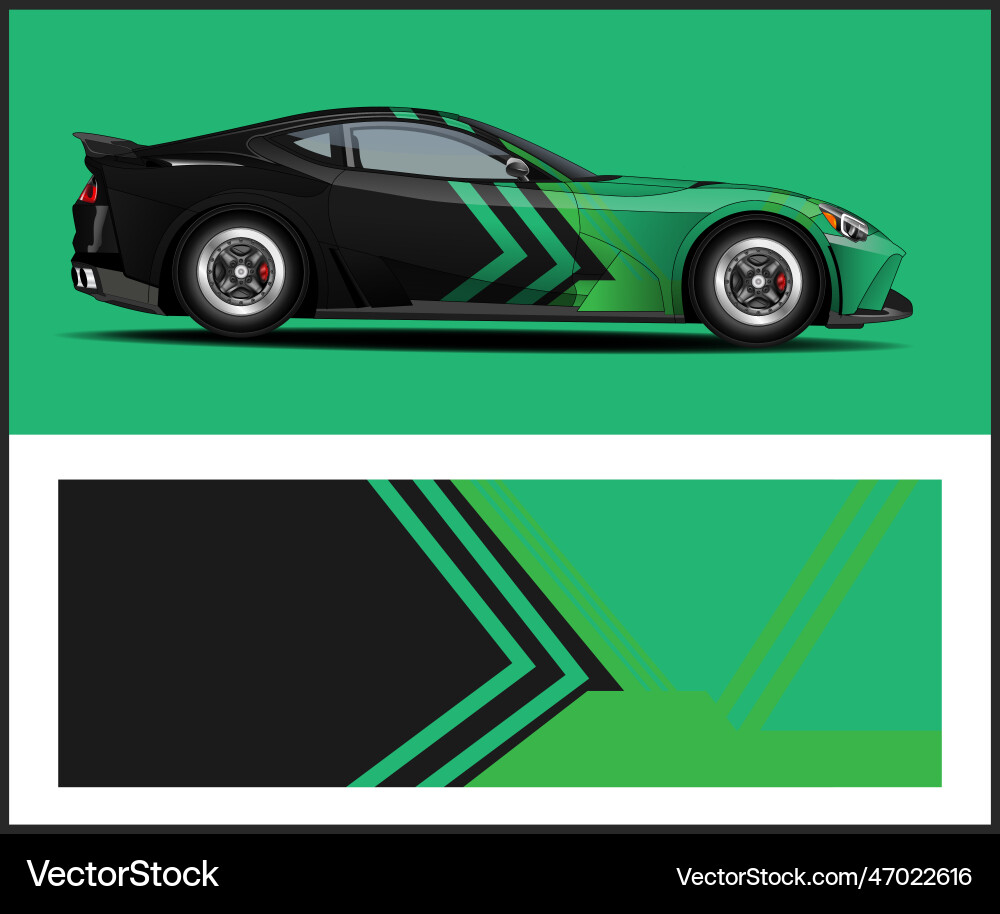 Sticker design car wraps vehicle Royalty Free Vector Image