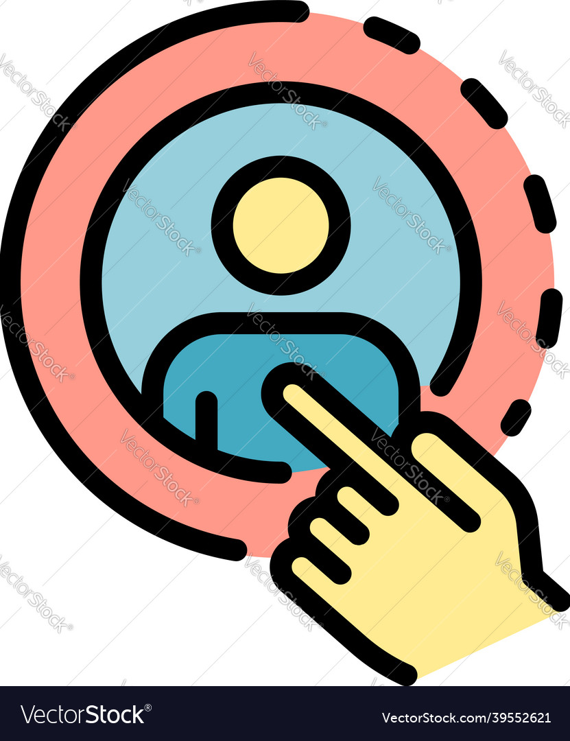 Avatar restructuring icon color outline Royalty Free Vector Avatar restructuring icon color outline Royalty Free Vector