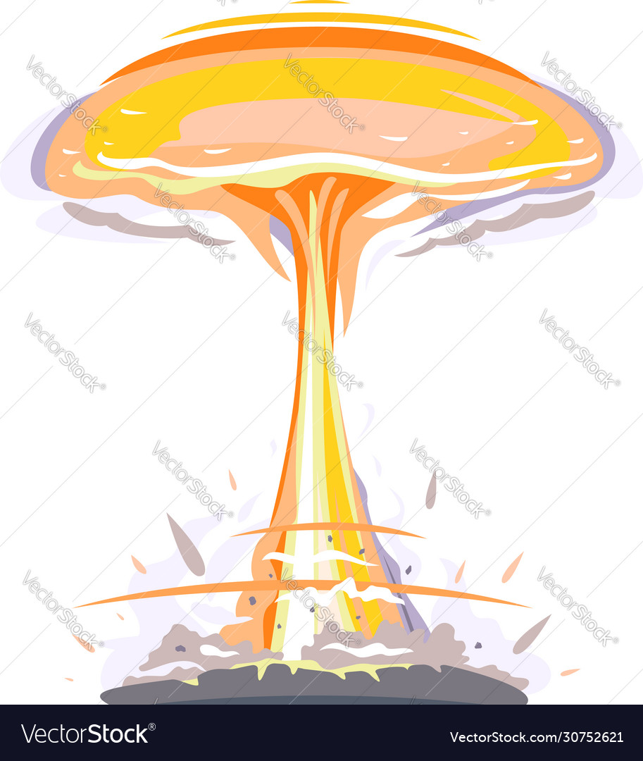 Big bomb explosion isolated Royalty Free Vector Image