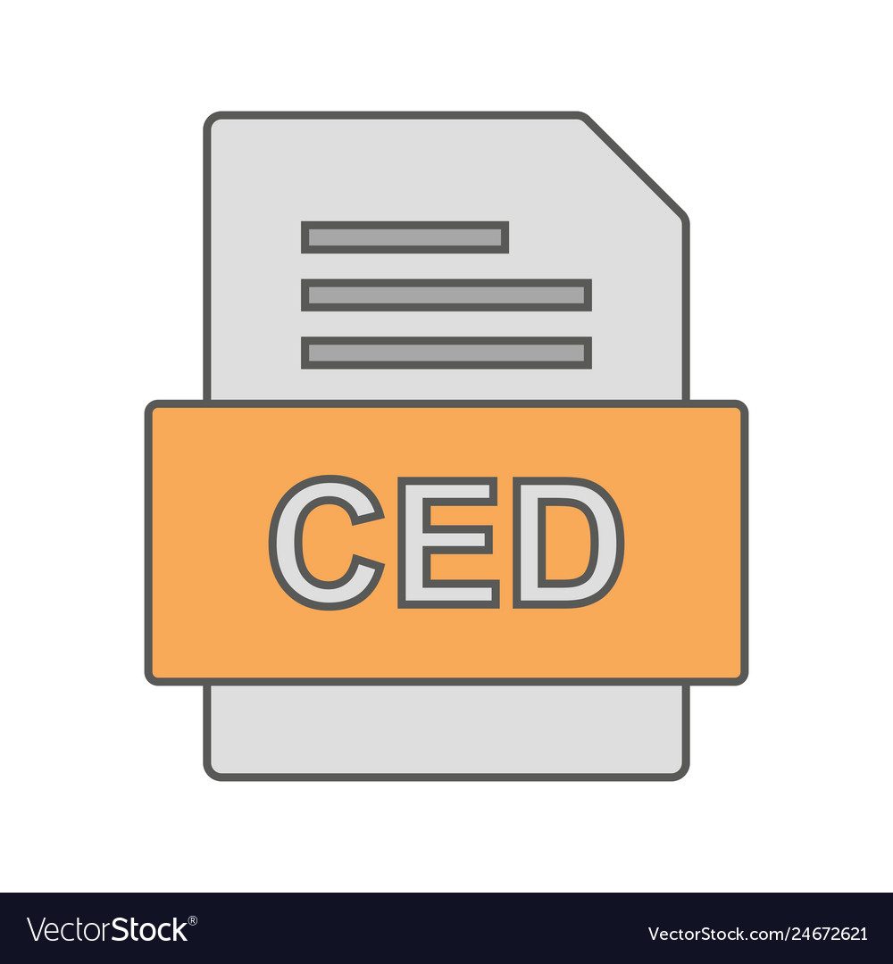 Ced file document icon Royalty Free Vector Image