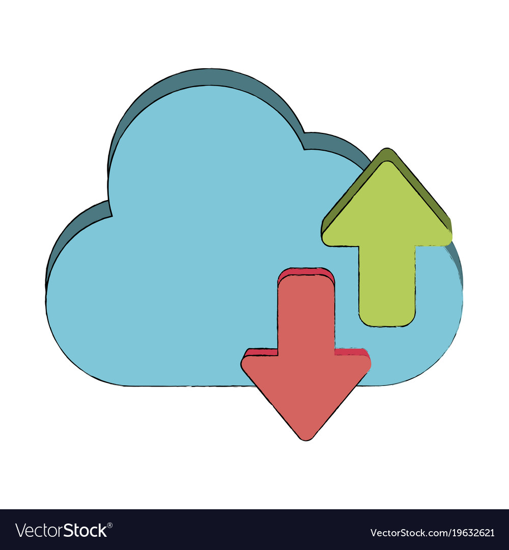 Cloud computing symbol Royalty Free Vector Image