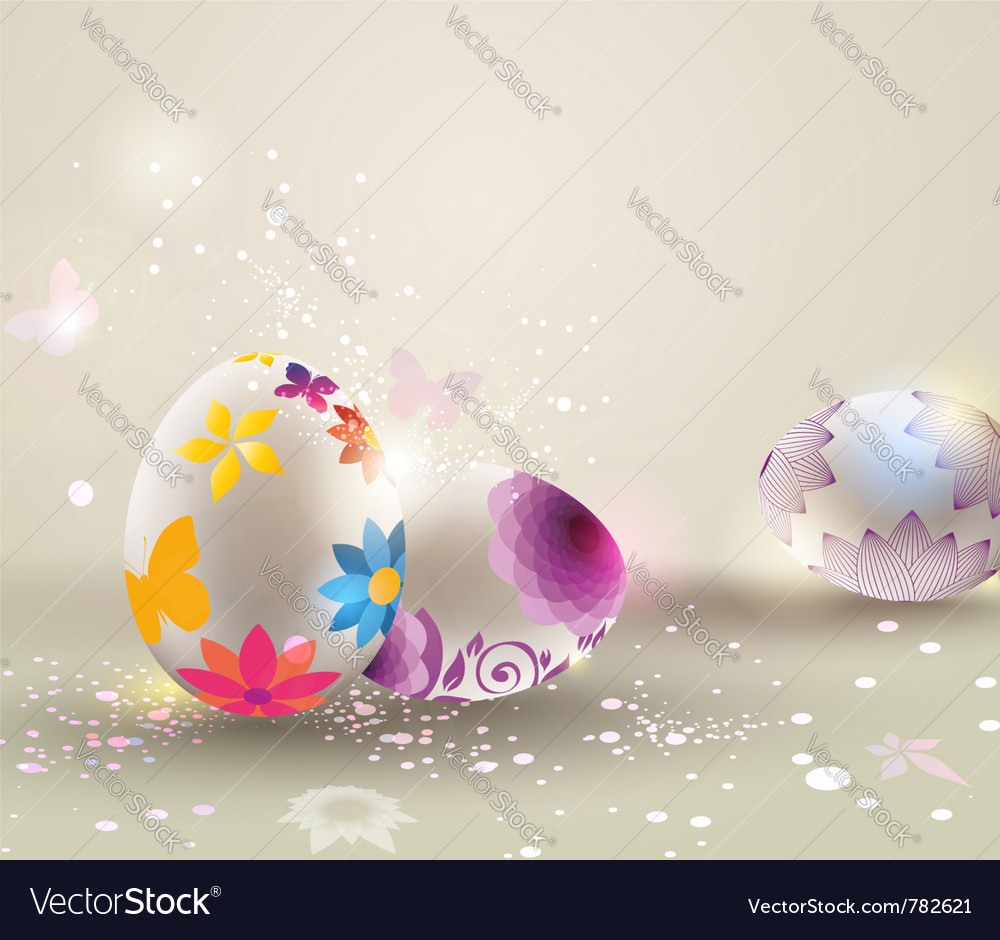 Easter light background Royalty Free Vector Image