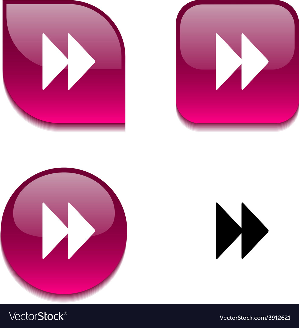 Forward glossy button Royalty Free Vector Image