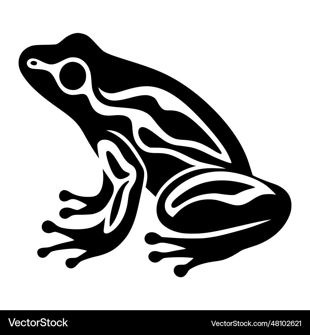 Frog amphibian animal logo Royalty Free Vector Image