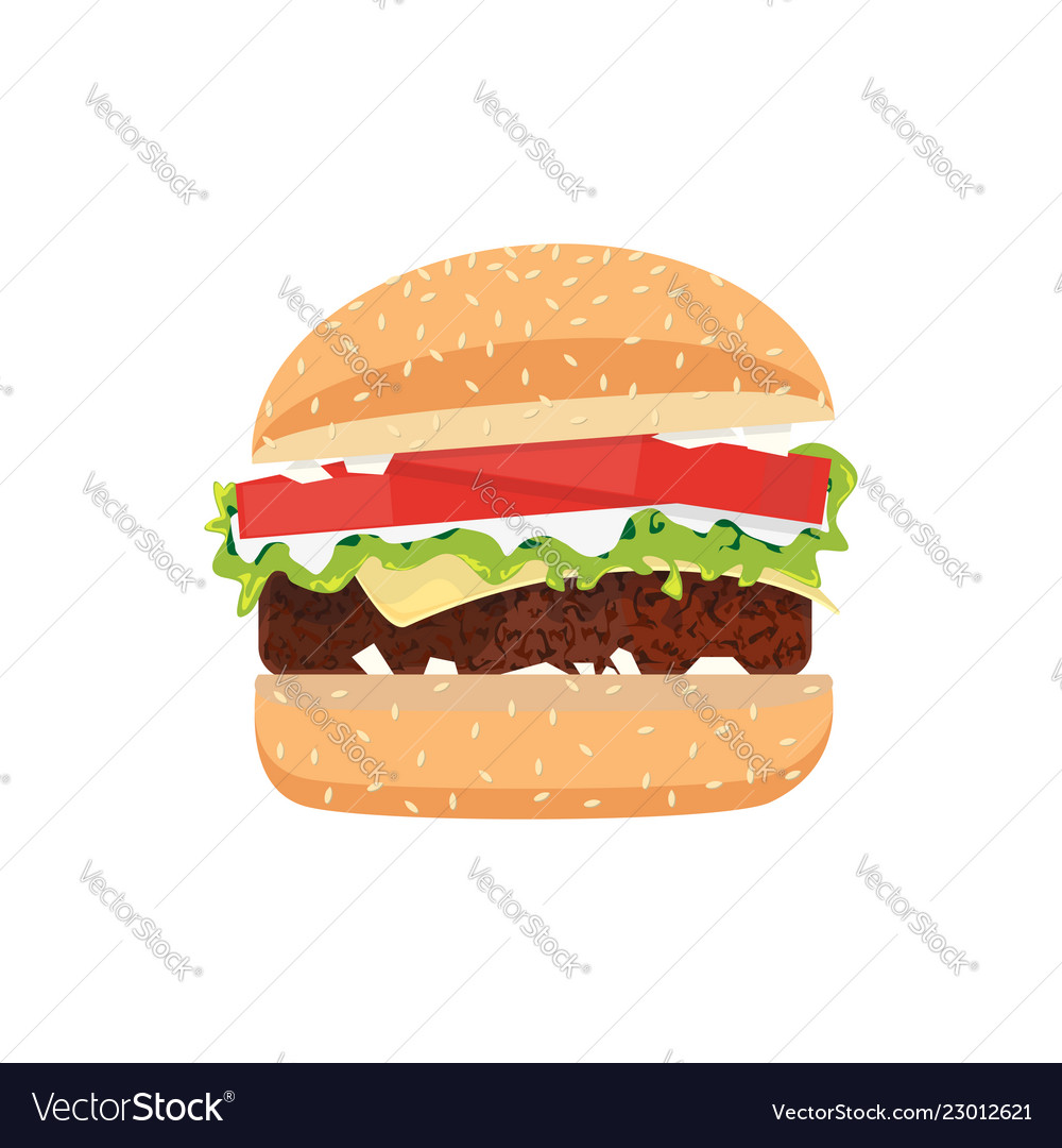 Hamburger Royalty Free Vector Image - VectorStock
