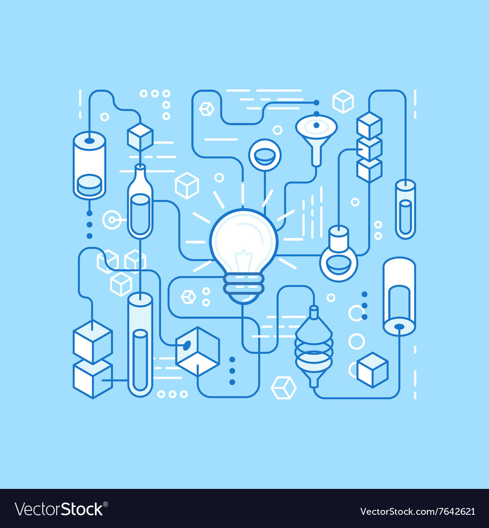 Idea generating process Royalty Free Vector Image Idea generating process Royalty Free Vector Image