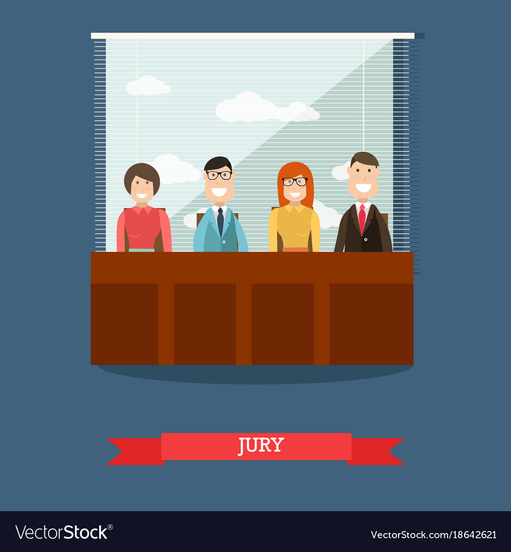 Jury in flat style Royalty Free Vector Image - VectorStock