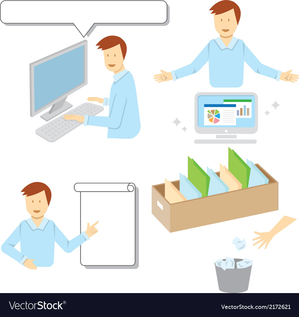 Office man Royalty Free Vector Image - VectorStock