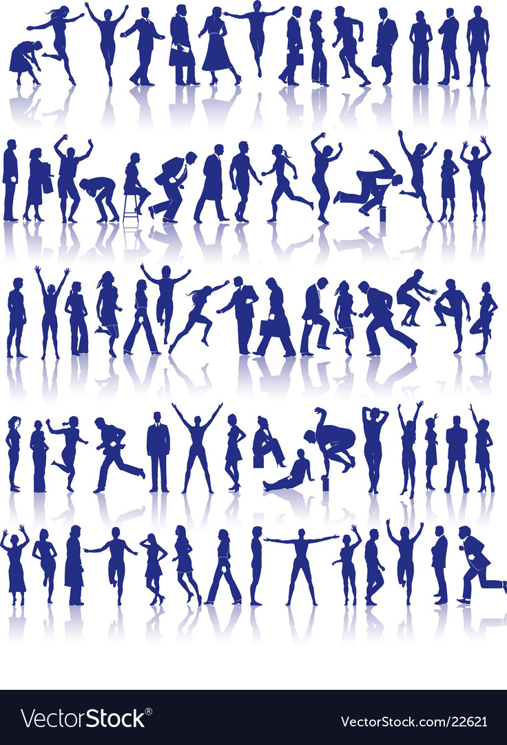 People reflections Royalty Free Vector Image - VectorStock