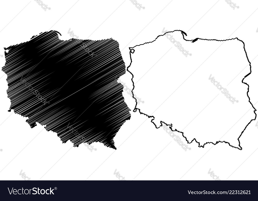 Poland map Royalty Free Vector Image - VectorStock