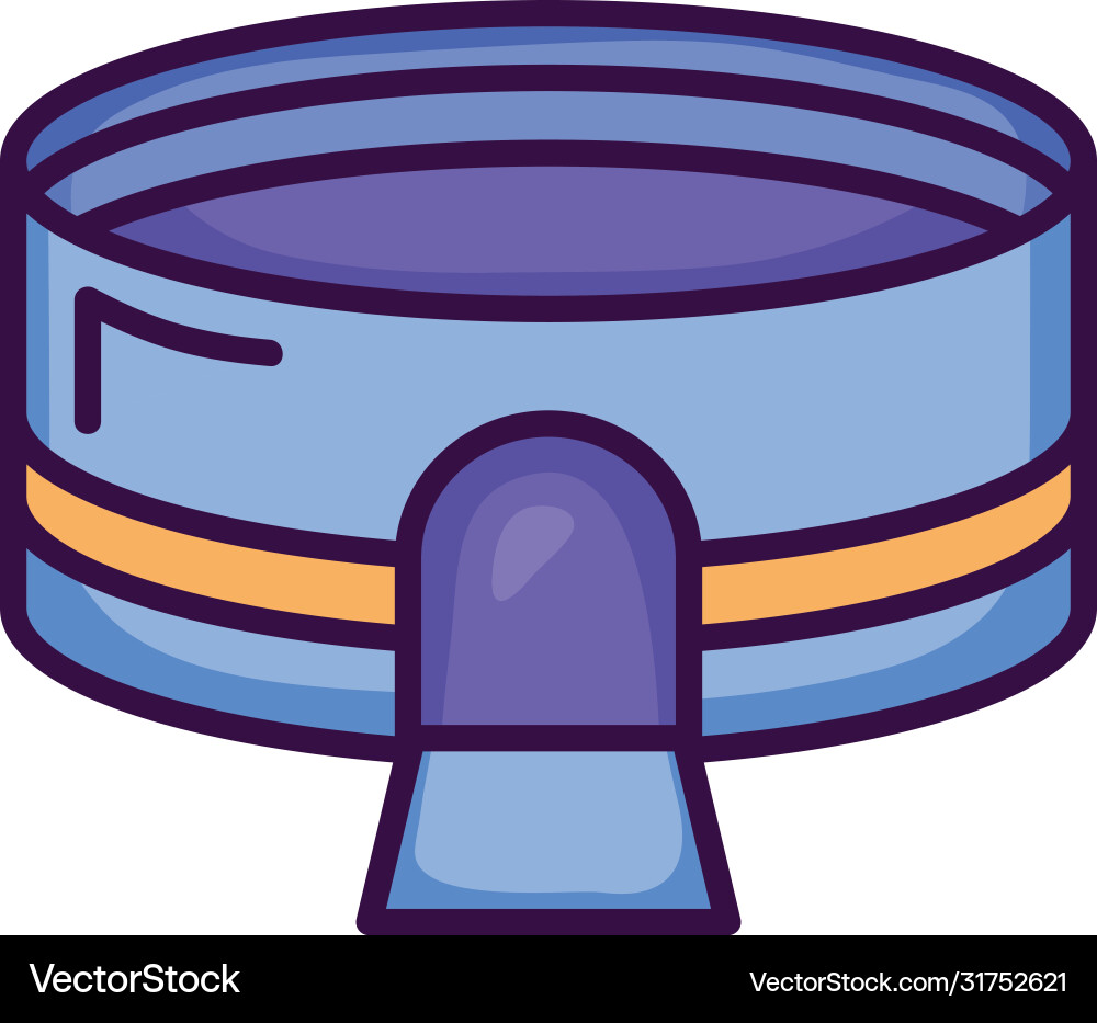 Sport stadium icon line color style Royalty Free Vector