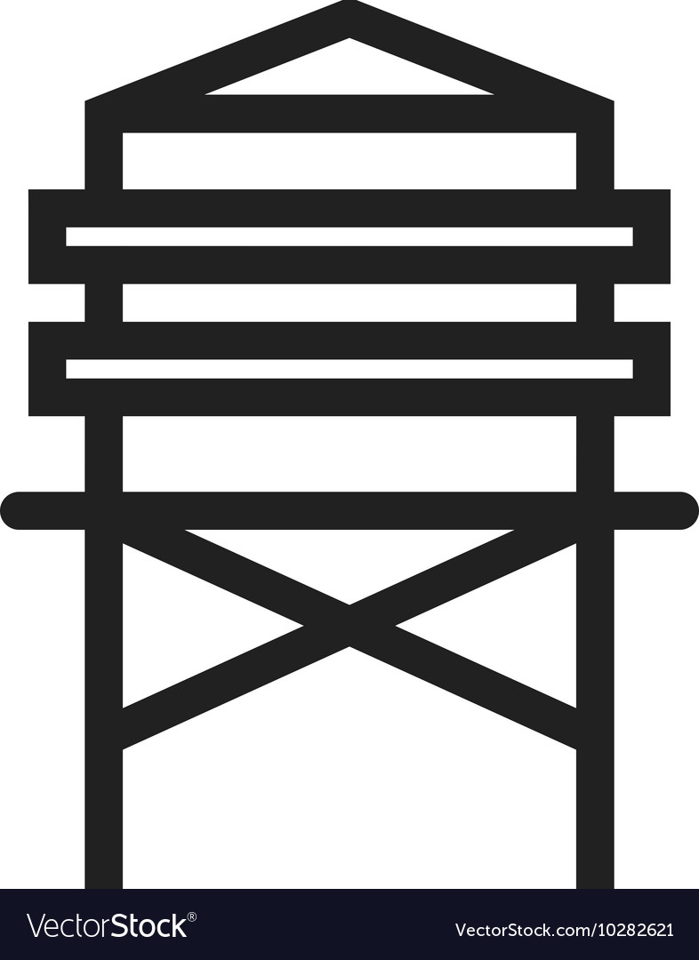 Water tower Royalty Free Vector Image - VectorStock