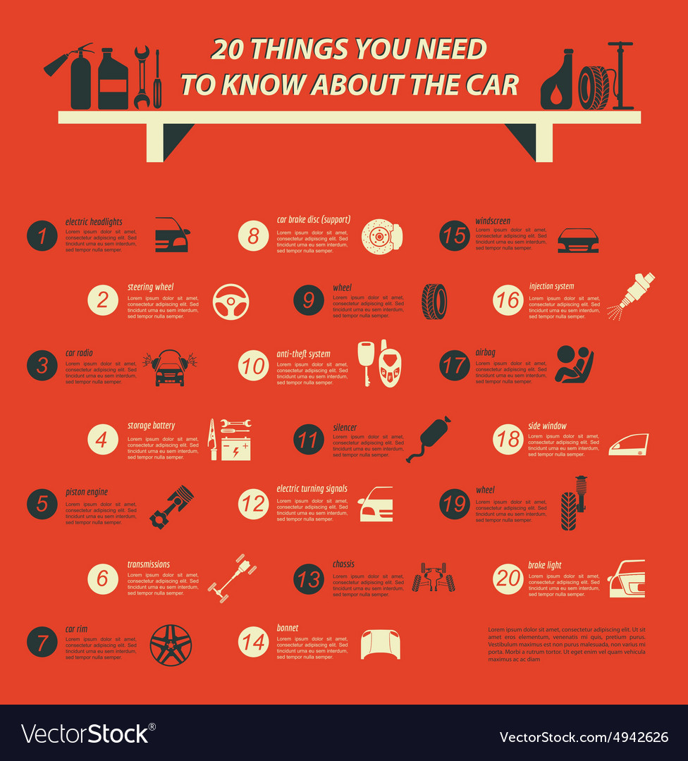 Car service repair infographics Royalty Free Vector Image
