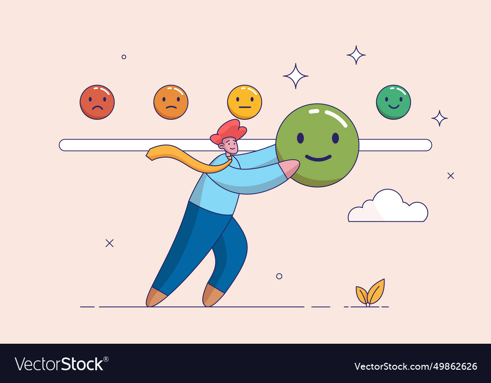 Customer feedback giving rating based on Vector Image Customer feedback giving rating based on Vector Image