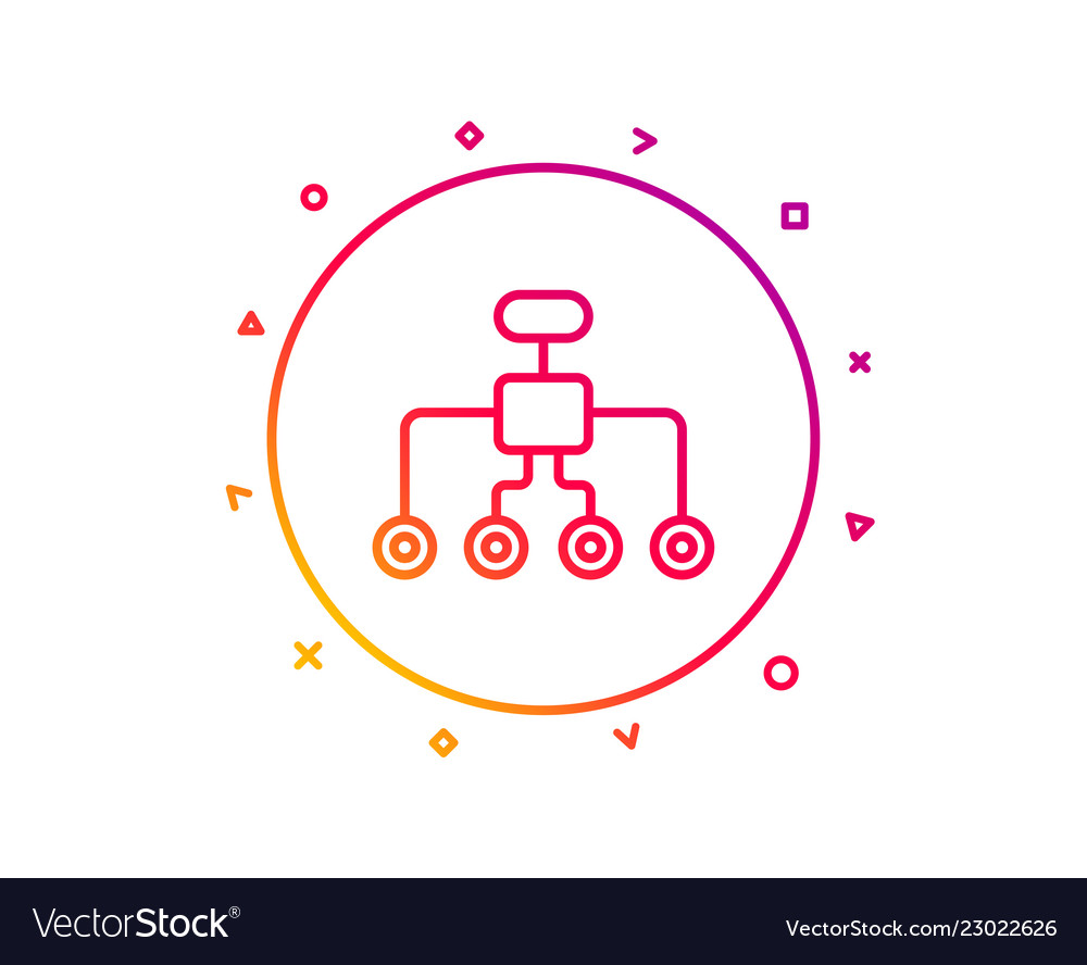 Restructuring line icon business architecture Vector Image Restructuring line icon business architecture Vector Image