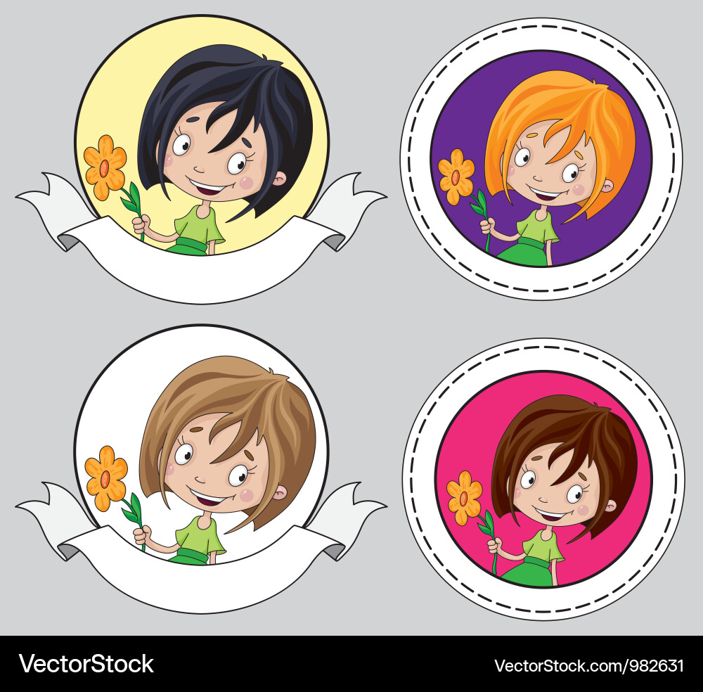 Beautiful girl banner Royalty Free Vector Image