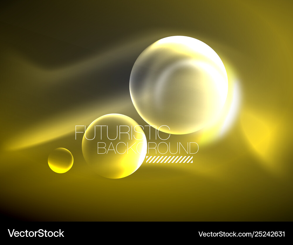 Blurred neon glowing round shapes abstract Vector Image