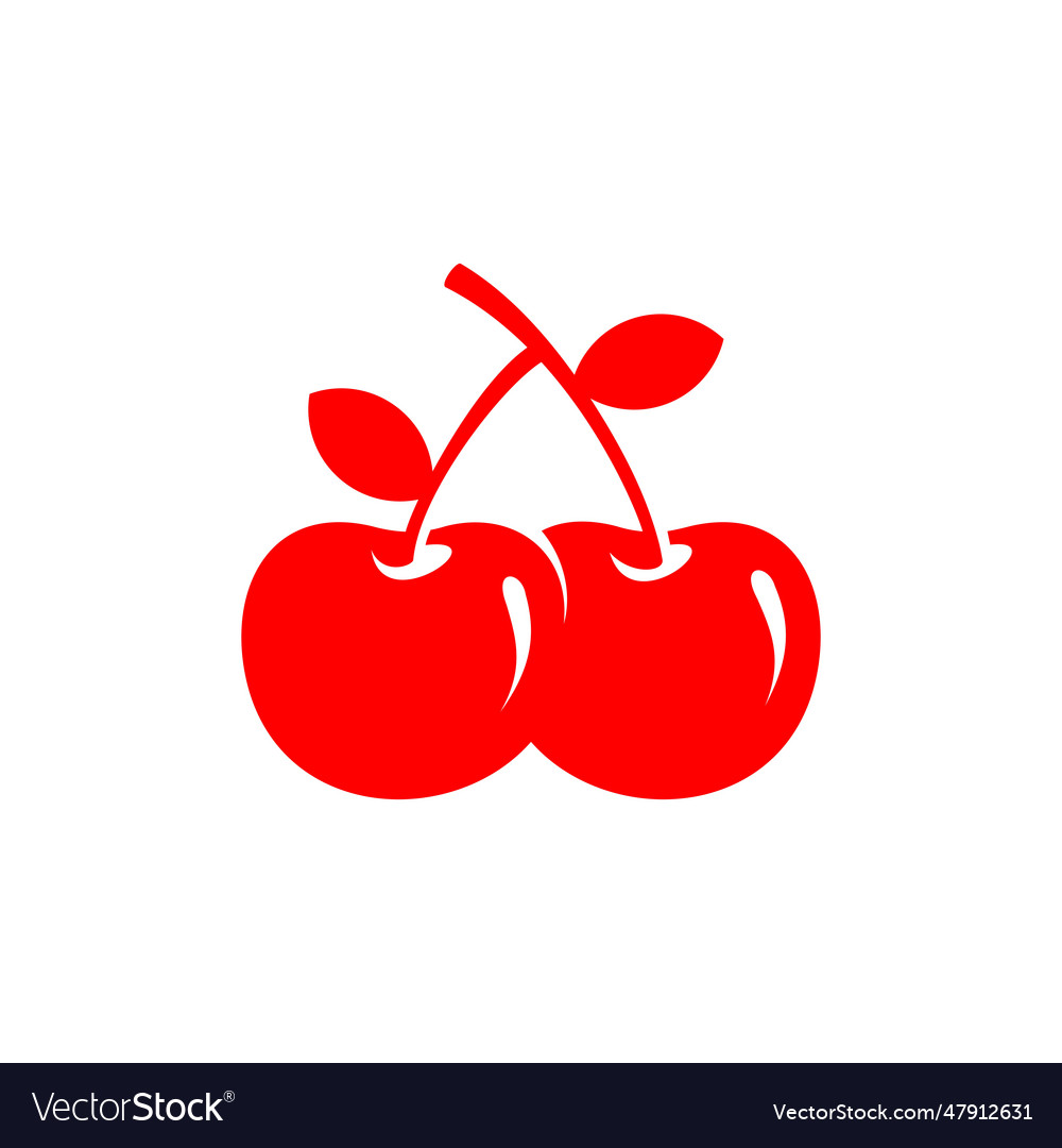Cherry flat Royalty Free Vector Image - VectorStock